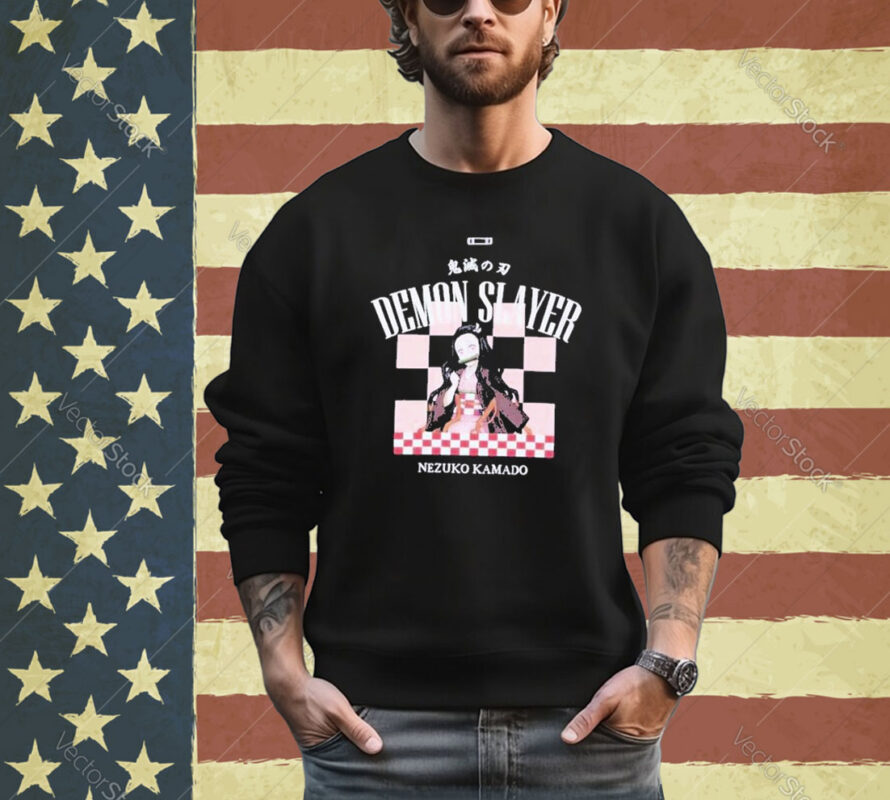 Official Demon Slayer Kimetsu No Yaiba Nezuko Checkered shirt