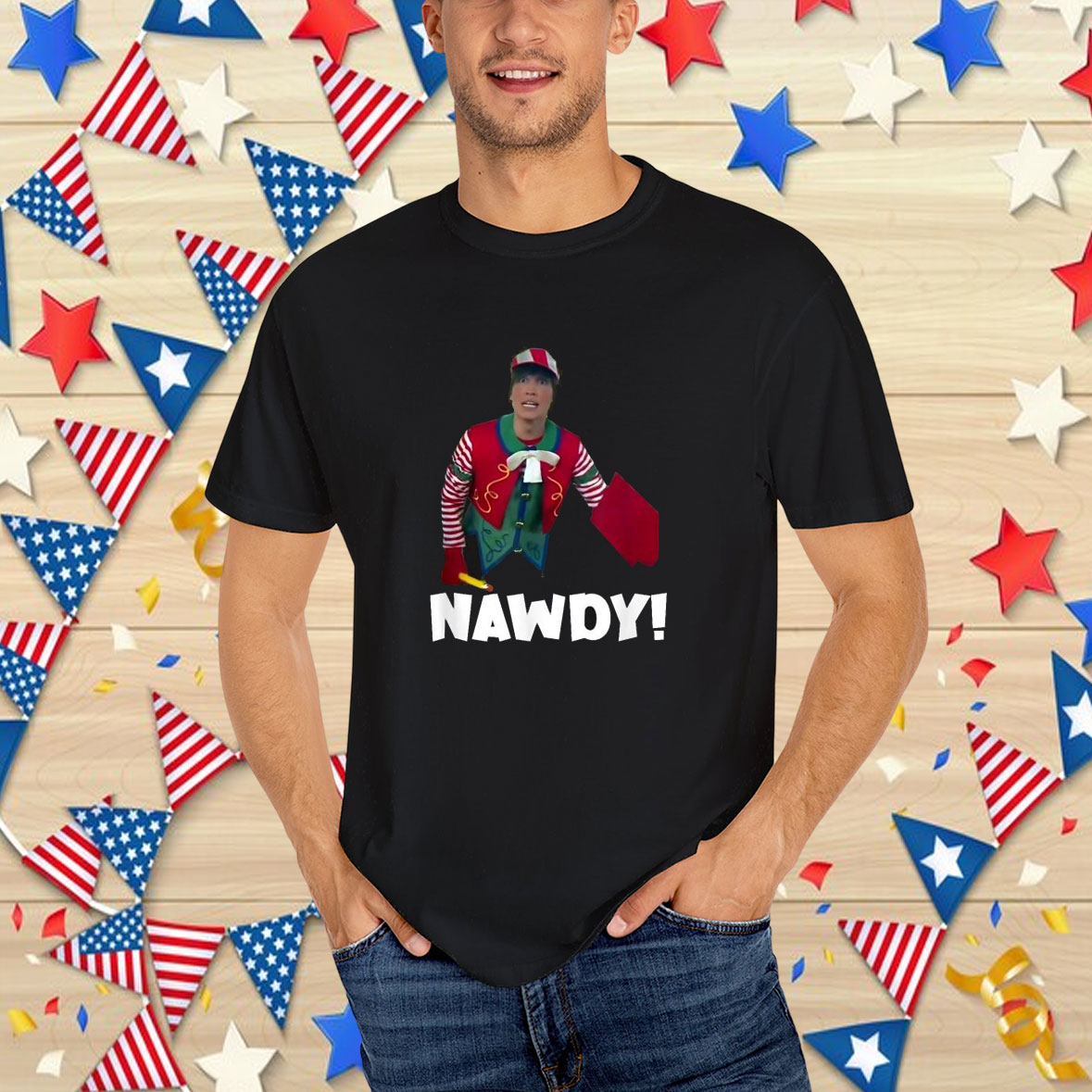 Tally The Elf Nawdy! Innocent Christmas Holiday T-Shirt