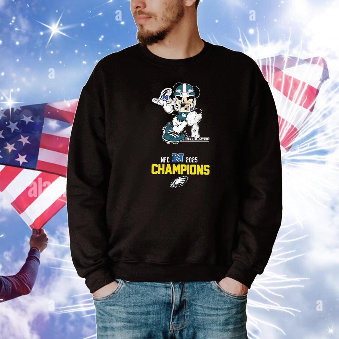 Official Mickey Mouse Philadelphia Eagles Super Bowl LIX NFC 2025 ...