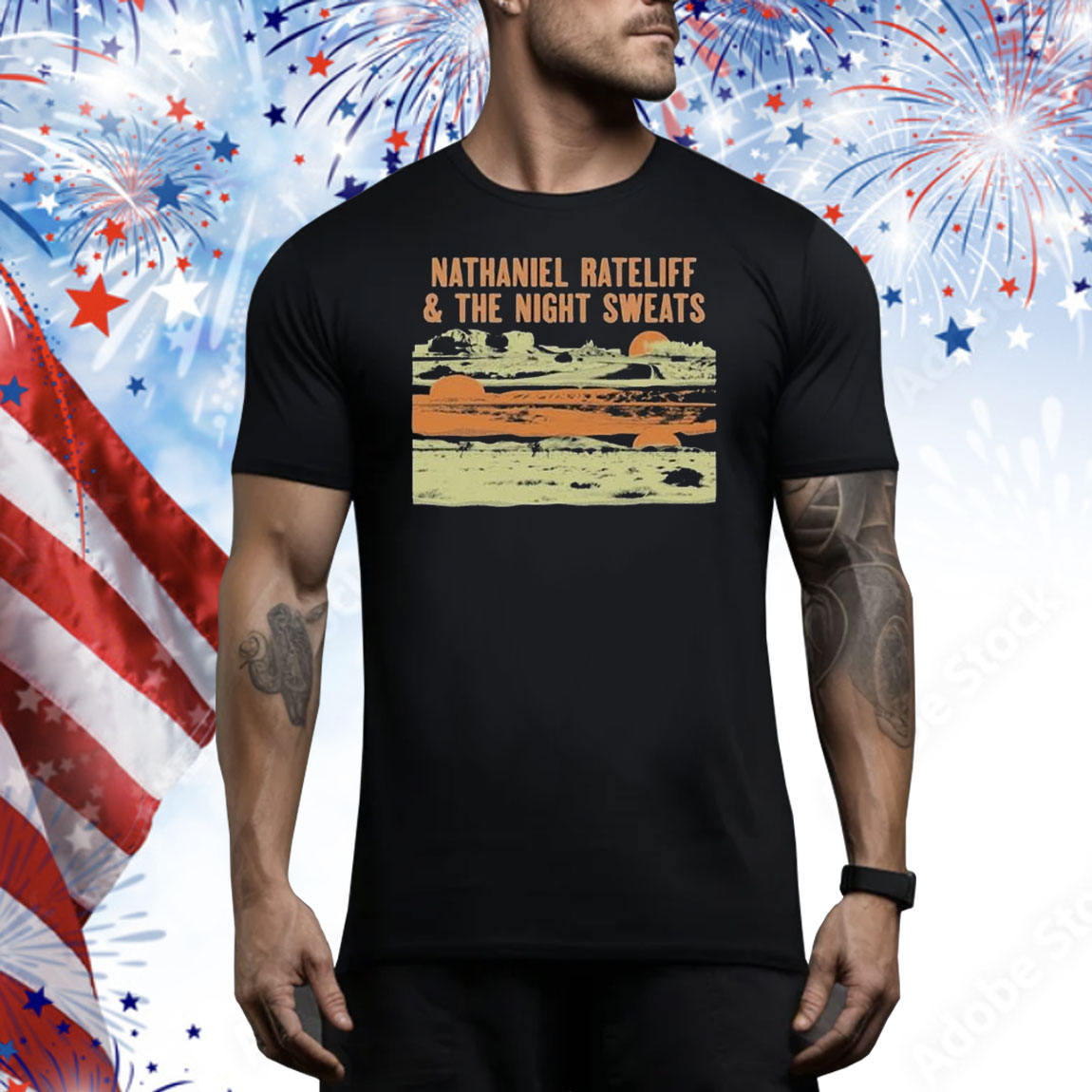 Nathaniel Rateliff & The Night Sweats South Of Here Tour 2025 Tee Shirt